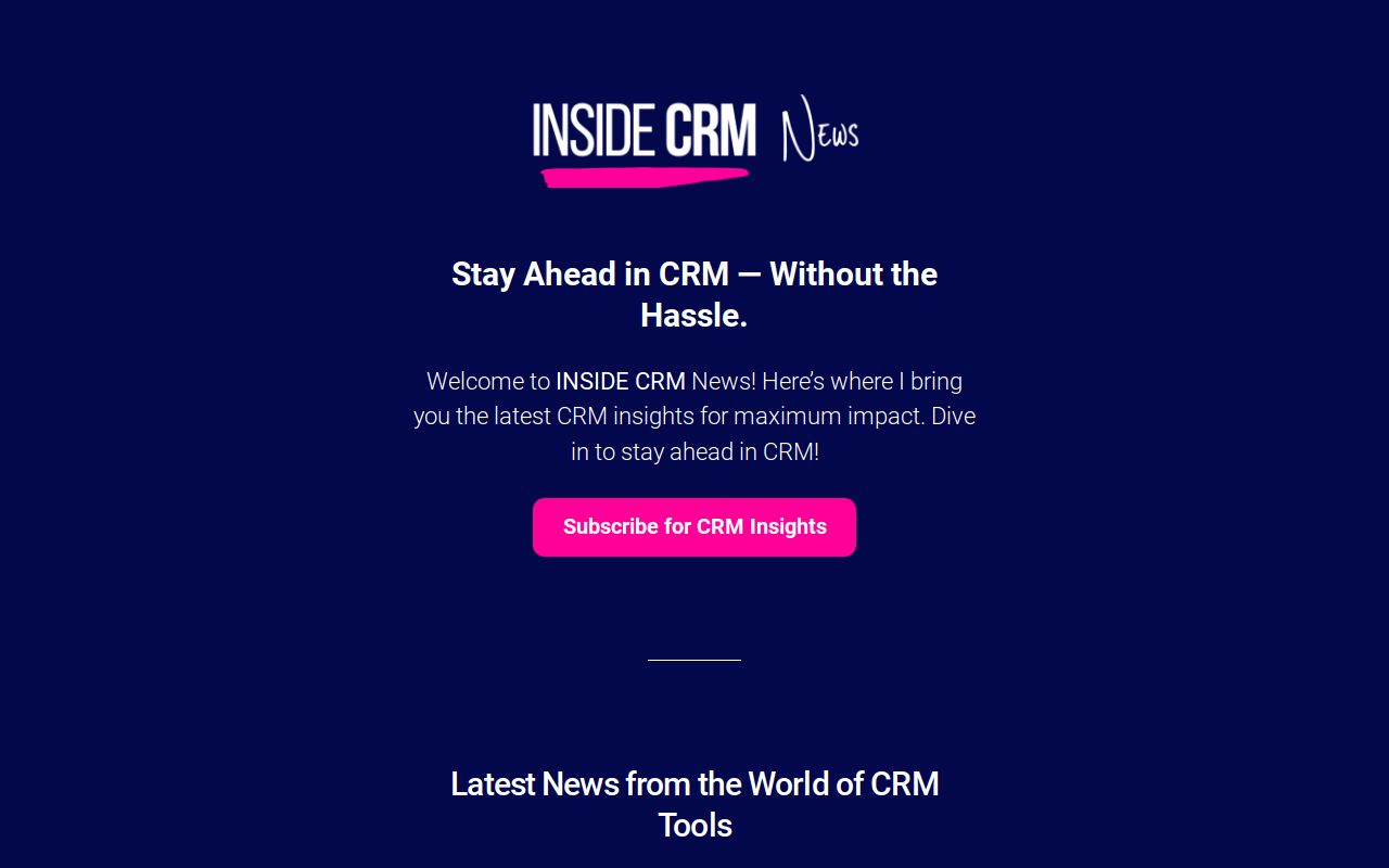 INSIDE CRM News